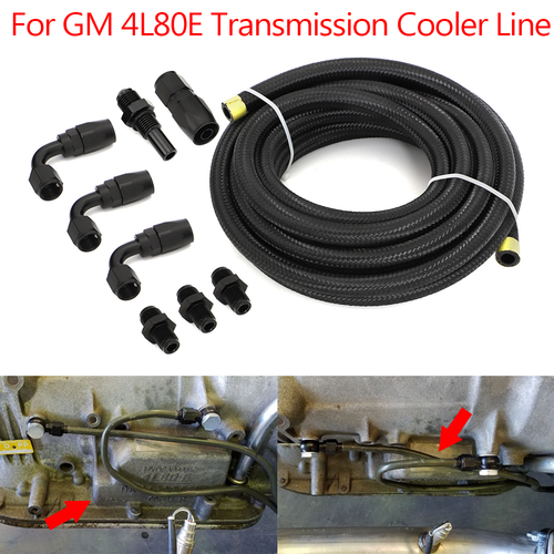 For GM 4L80E 6AN Automatic Transmission Cooler Line & Adapter Kit ...