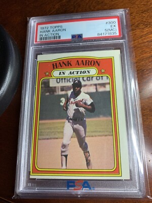 1972 Topps #300 Hank Aaron In Action PSA 5(MC) EX a | eBay