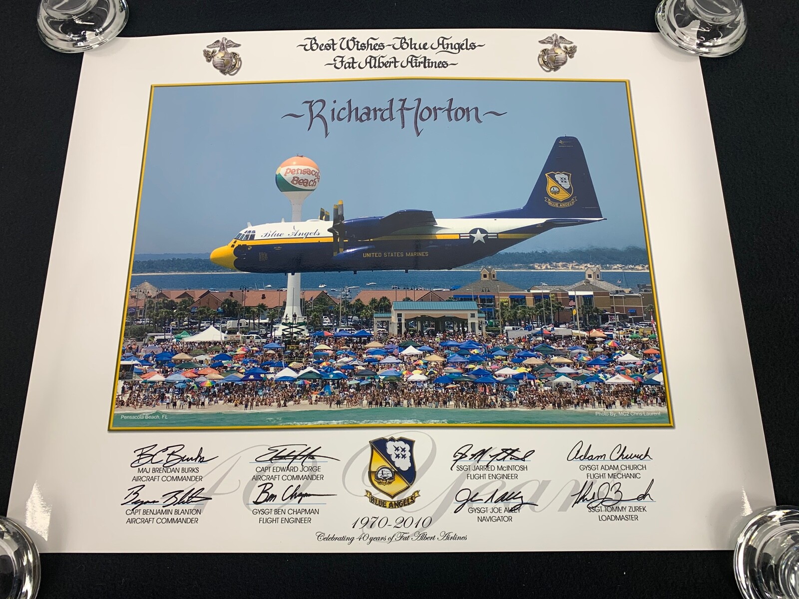 2010 US Navy Blue Angels USMC Fat Albert Named Litho Print | eBay