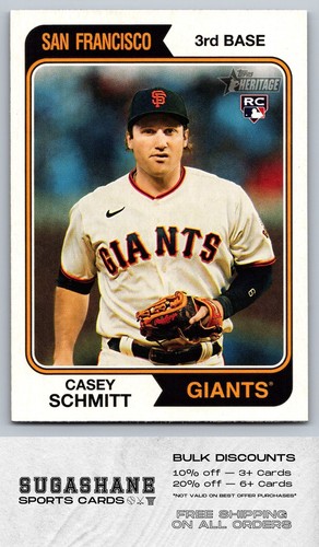 2023 Topps Heritage High Number 643 Casey Schmitt Giants RC Baseball ...