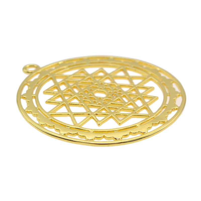 1Pc Sri Yantra Sacred Geometry Pendant DIY Necklace Prosperity Mandala Talisman 710378566212| eBay