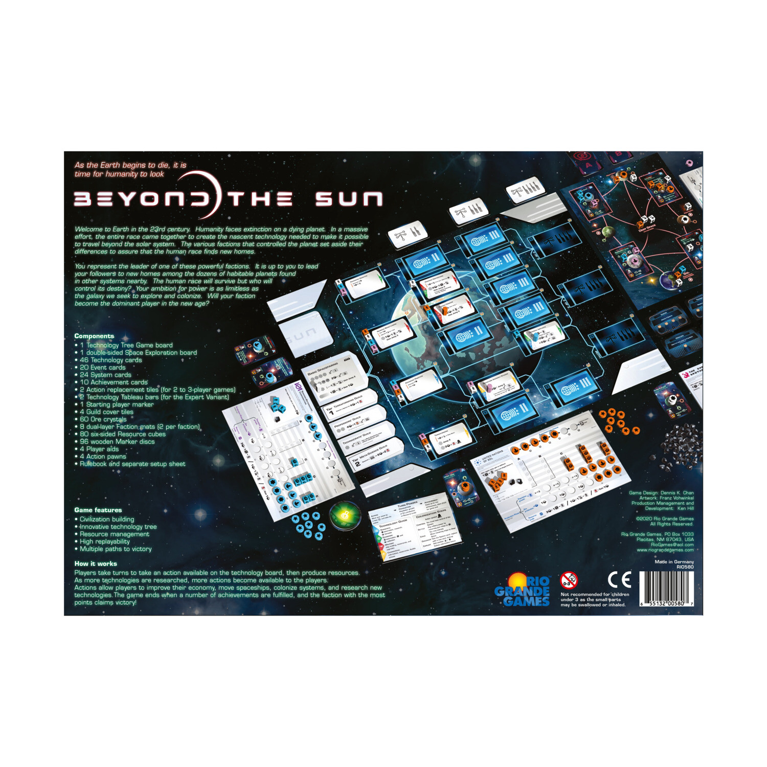 Rio Grande Boardgame Beyond the Sun Box SW 655132005807 | eBay