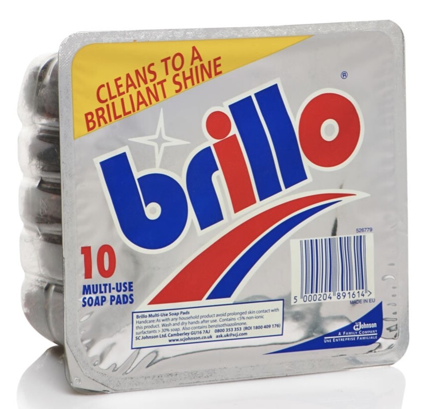 40X Brillo Pads Multi-Use Soap Pads For Household Clean Kitchen Steel ...
