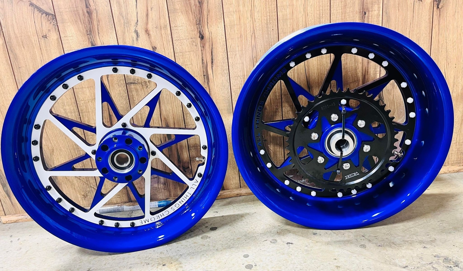 NINJA 300 BLUE-WHITE-BLACK SWITCHBACK WHEELS 06-11 KAWASAKI NINJA ZX-14 ...