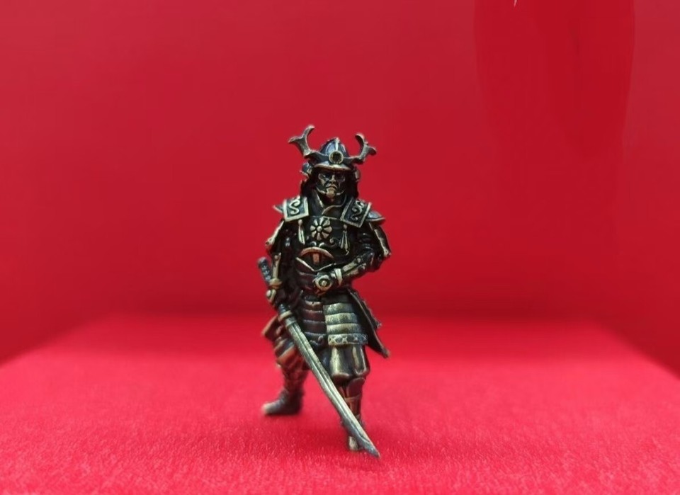 Black Solid Bronze Slash Samurai Ancient Soldier Statue Ornaments ...