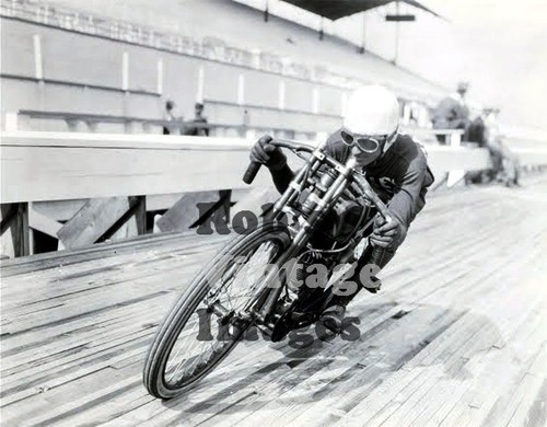 Motorcycle Board Track Racing Daredevil #4 1915-20 old photo Vintage 8 ...
