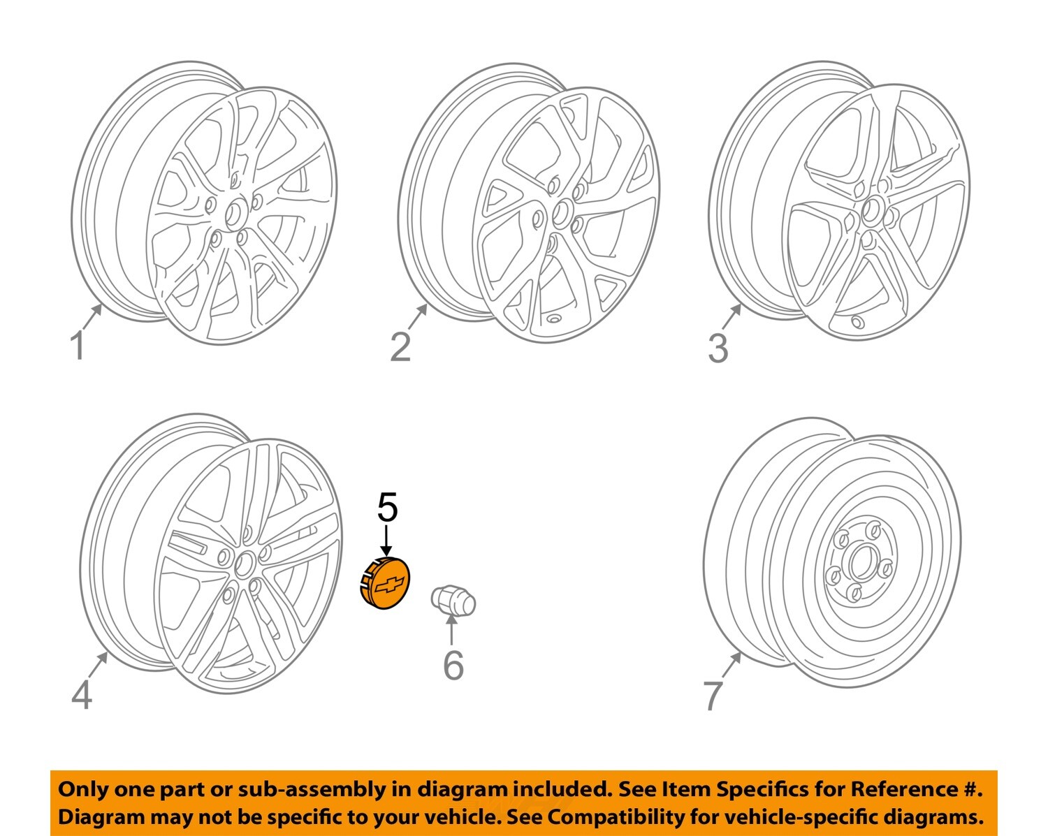 Chevrolet GM OEM 12-15 Cruze Wheel-Center Cap Hub Cover 22863943 | eBay
