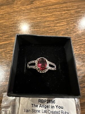 Ring Bomb Party "The angel in you" RBP2896 Size 9 Lab Created Ruby | eBay