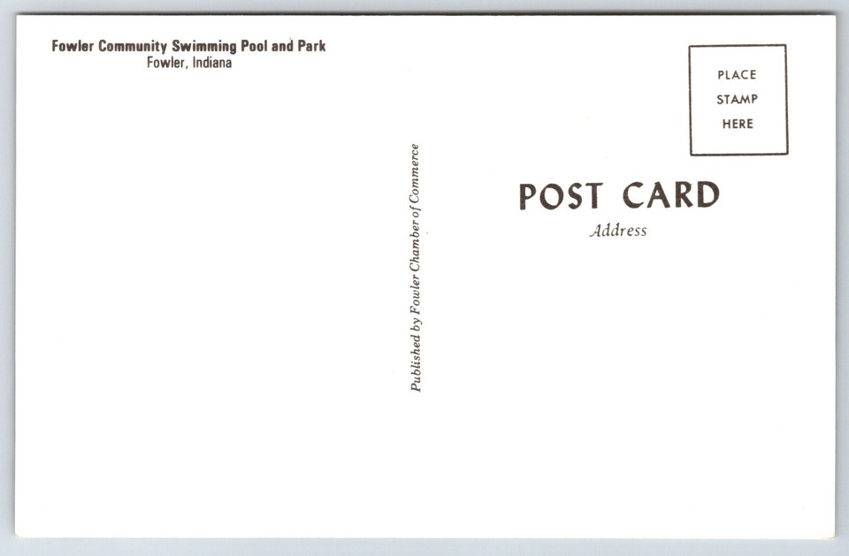 Fowler Indiana~Fowler Community Swimming Pool & Park Birdseye View ...