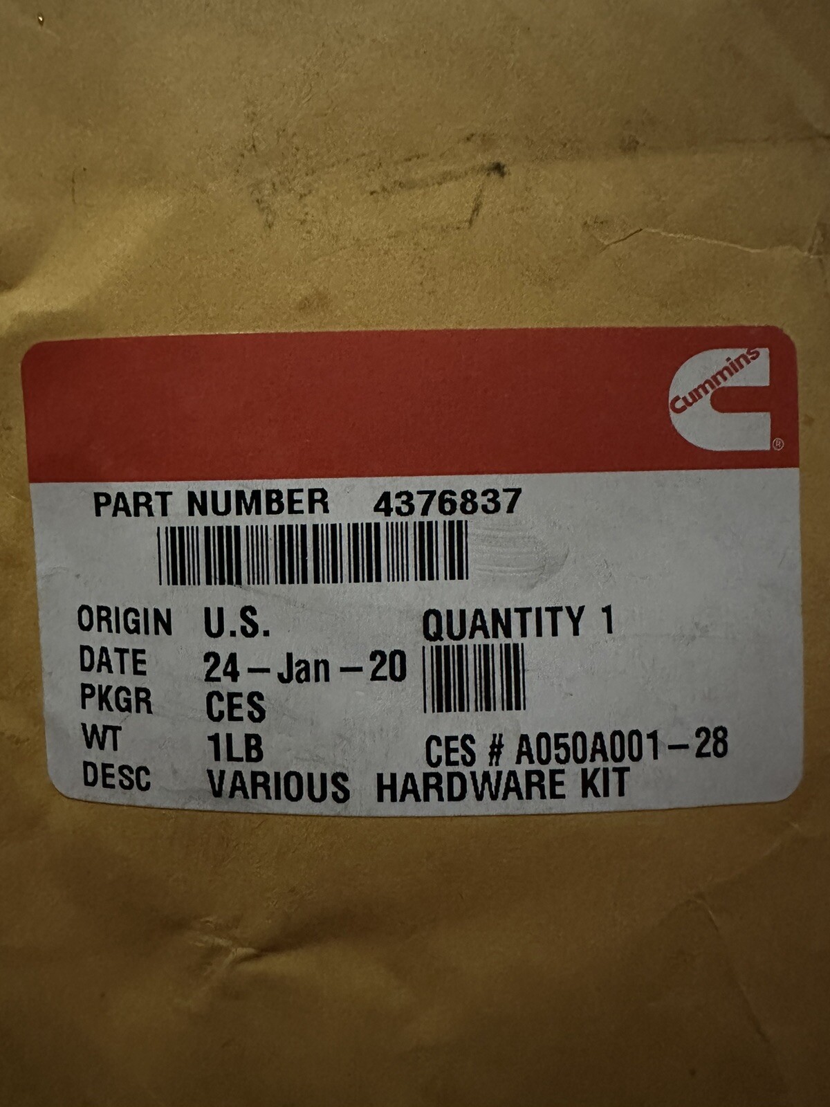Cummins 4376837 Decomposition Uplift Kit (afm Kit) for sale online | eBay