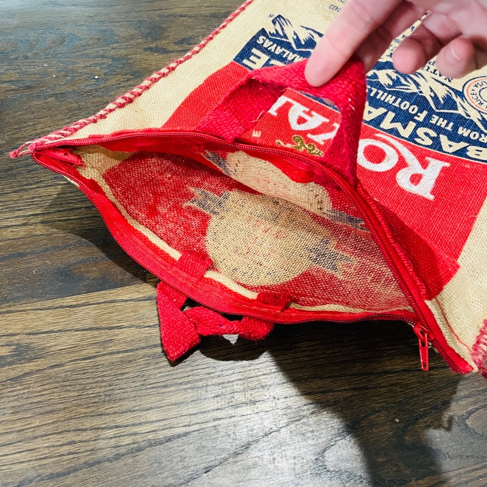 Purse Royal Basmati Rice Tote With Handles and Zipper Burlap BAG ONLY ...