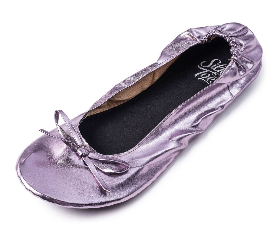 Women's Foldable Portable Travel Ballet Flat Roll up Slipper Shoes | eBay