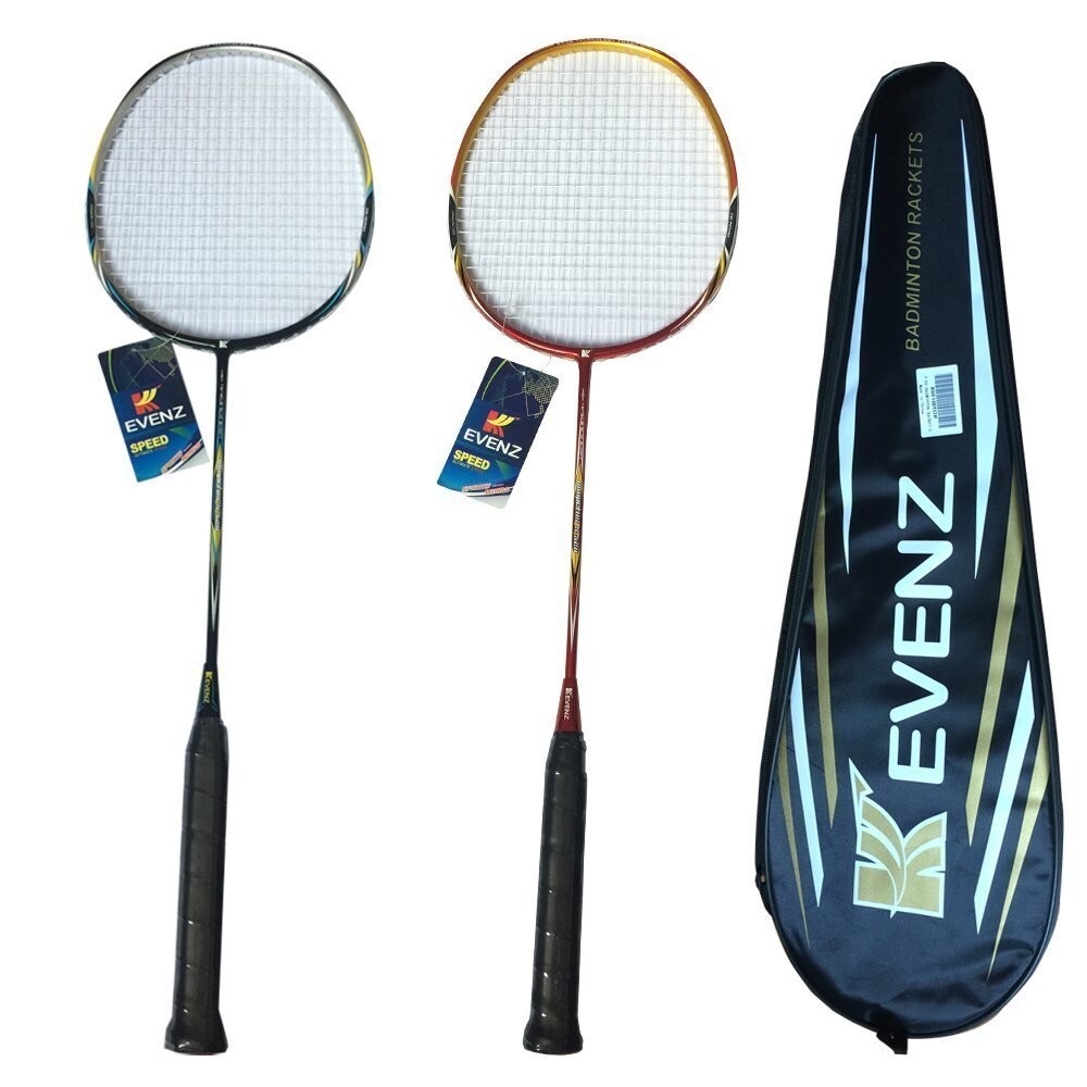 KEVENZ 2 Pack Badminton Racquet, Professional Carbon Fiber Badminton ...