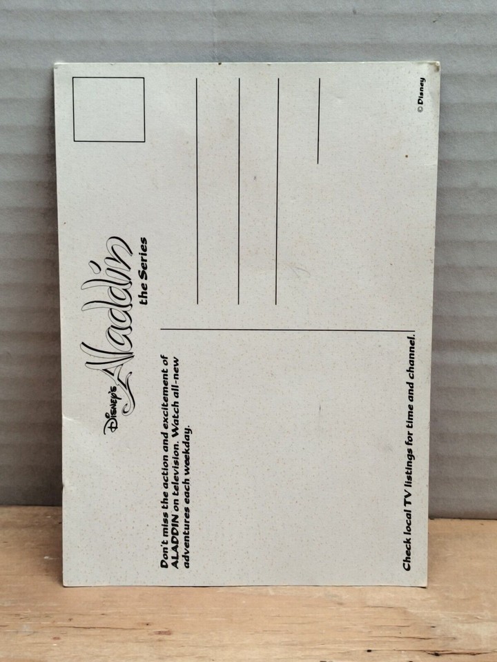 Disney Aladdin The Series TV Advertising Promo Vintage Postcard Unused ...