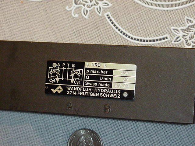 Wandfluh-Hydraulik A URD 6 Switching Spool Valve P Max Bar 350 NEW! | eBay