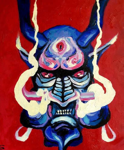 Devil Oil Painting