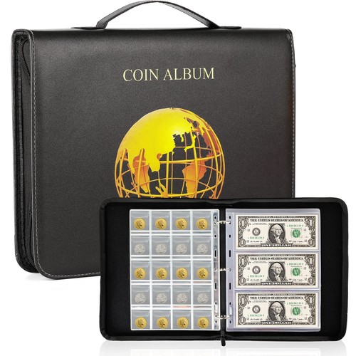 Coin Collection Holder Album Book for Collectors,200 Pockets Coins ...