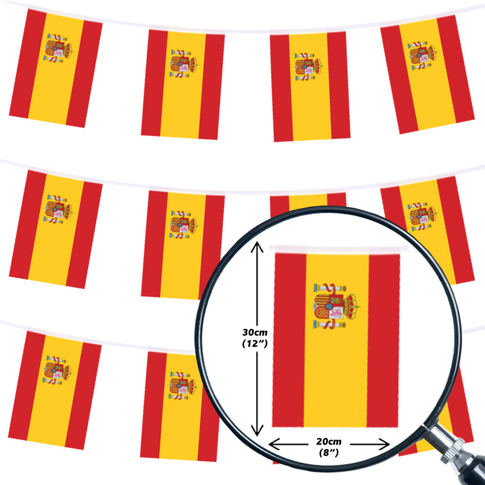 SPAIN BUNTING SPANISH LARGE DECORATION NATIONAL COUNTRY FLAG ...