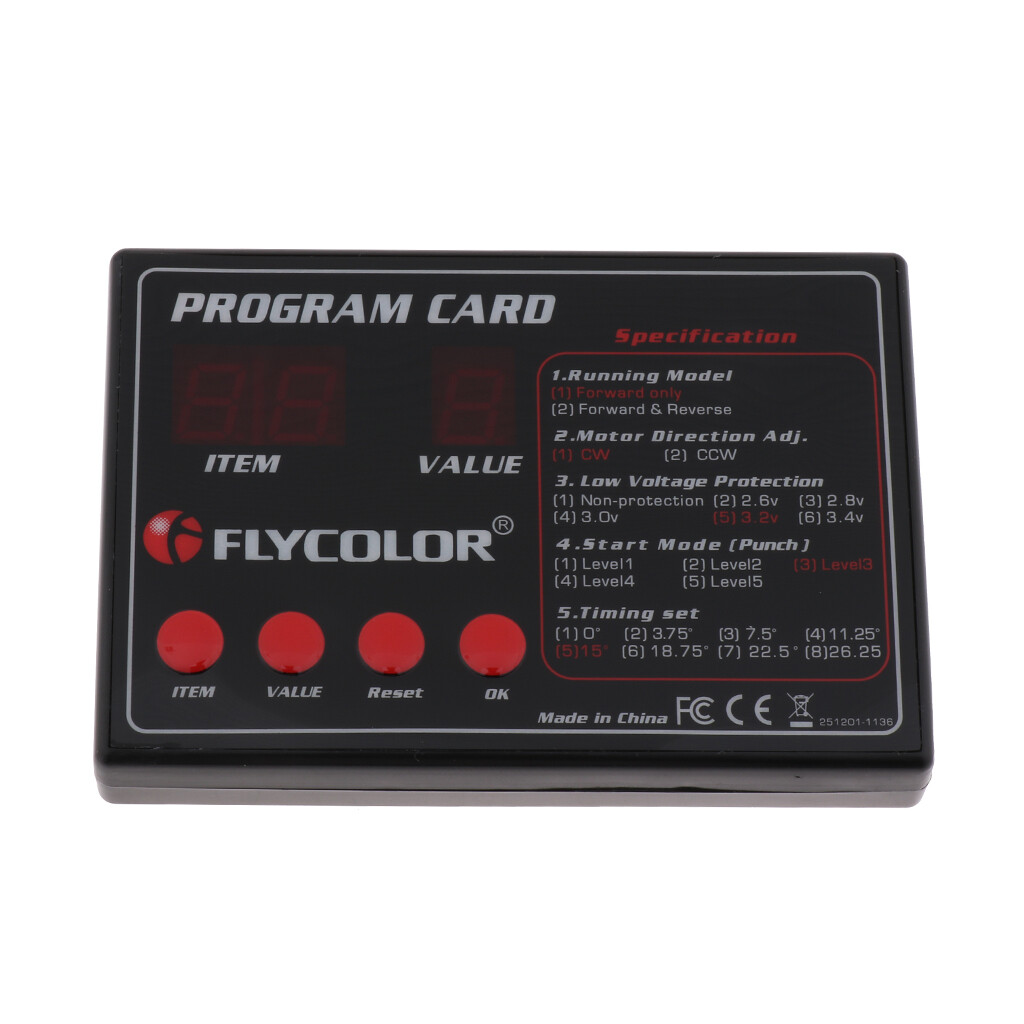 LCD Program Card For Brushless Model Ship ESC Programming Card Box | eBay