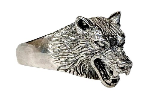 Werewolf Wolf Ring .925 silver Metal Biker Gothic Punk Stark Game ...