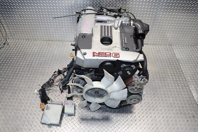 JDM RB25DE MOTOR NEO STRAIGHT 6 NON TURBO TWIN CAM 2.5L COMPLETE ENGINE ...