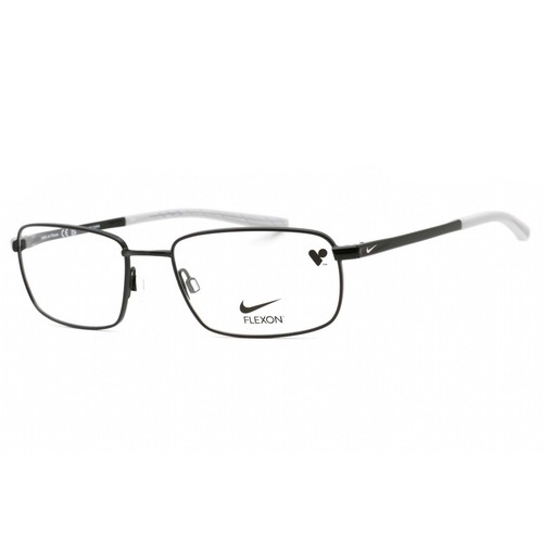 Nike Men's Eyeglasses Black Rectangular Full Rim Frame Clear Demo Lens ...