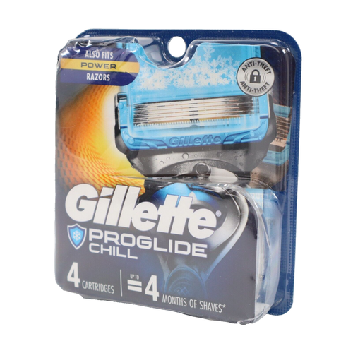 🔥NEW Gillette PROGLIDE Chill Razor Blade Refills 4 Cartridges SHIPS ...