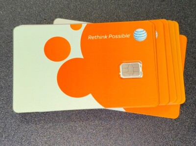 LOT OF 10 AT&T SIM OEM NANO 4G LTE ATT Sim Card NEW UNACTIVATE TRIPLE ...