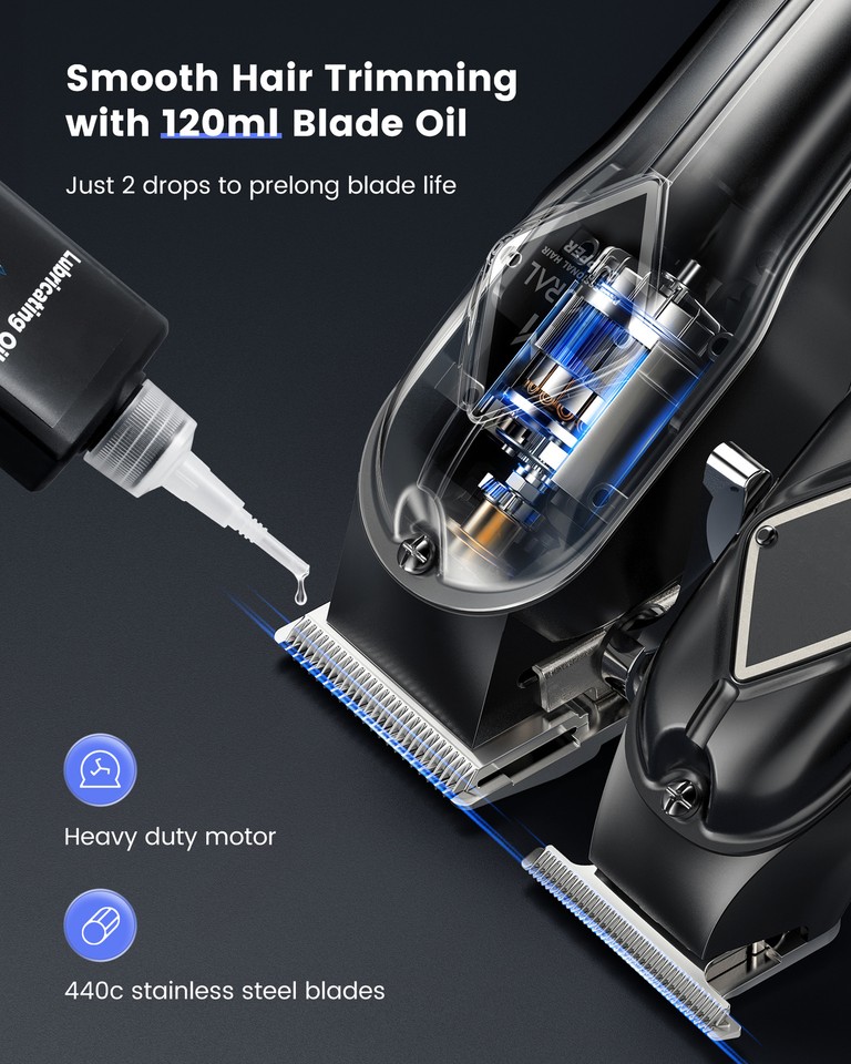 Limural Hair Clippers Trimmer Mens Cordless Shaver Cutting Machine ...