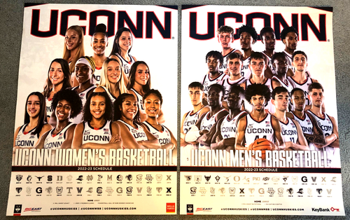 2022-23 UCONN HUSKIES MENS & WOMENS BASKETBALL SCHEDULE TEAM POSTERS | eBay