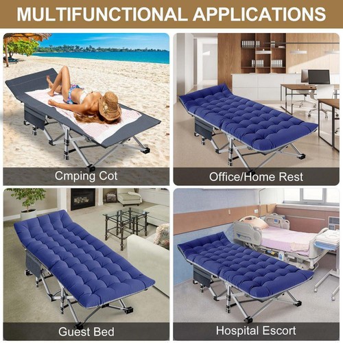 BOZTIY Oversize Folding Camping Cot, 78 in. L X 32 in. W Camp Cot, XL Sleeping 774828230481| eBay