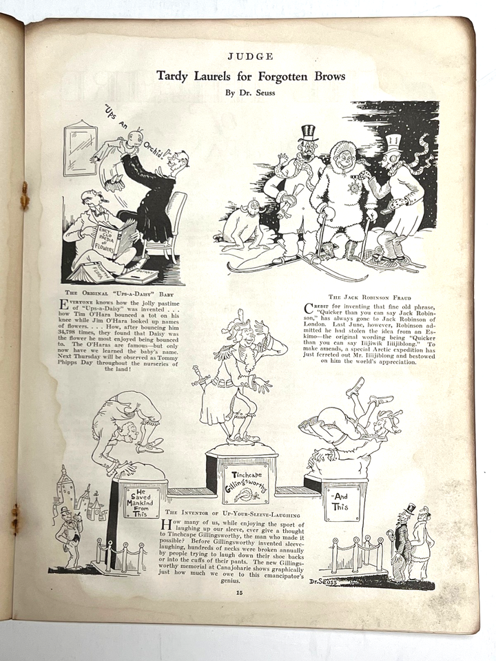 Complete JUDGE Magazine - Feb 1931 - CAMPBELL - Early DR SEUSS Full ...