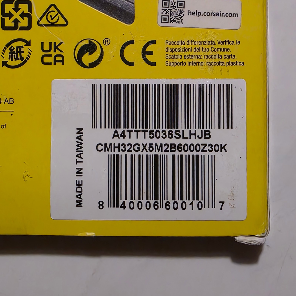 🟢 KIT Corsair MEMORIA RAM RGB 6000 DDR5 32GB 2x16GB CL30 ...