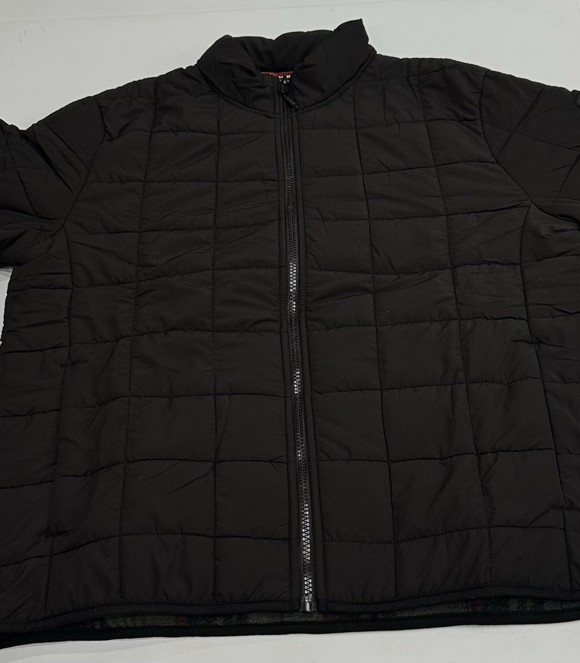 Voyager Men's Polar Fleece Lined Puffer Jacket, Black, Size M | eBay