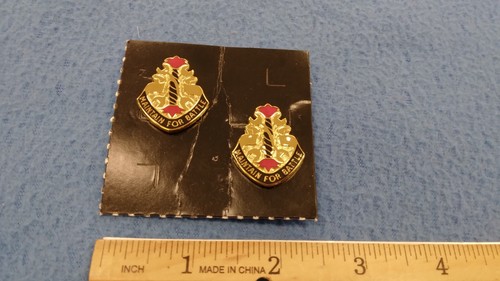 PAIR OF - U.S. ARMY SAFETY AND SECURITY Unit DI DUI Crest Insignia PINS ...