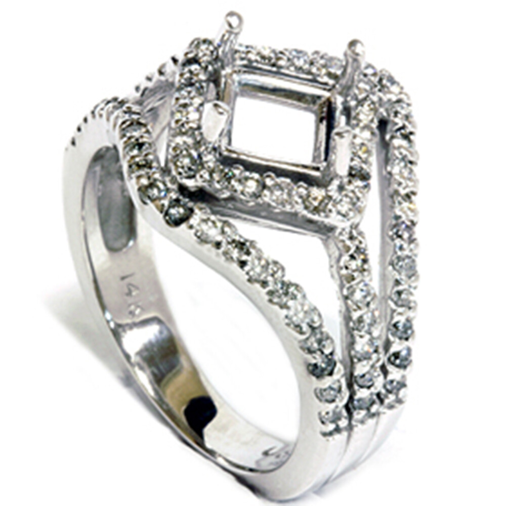 3/4ct Fancy Princess Cut Diamond Engagement Setting | eBay