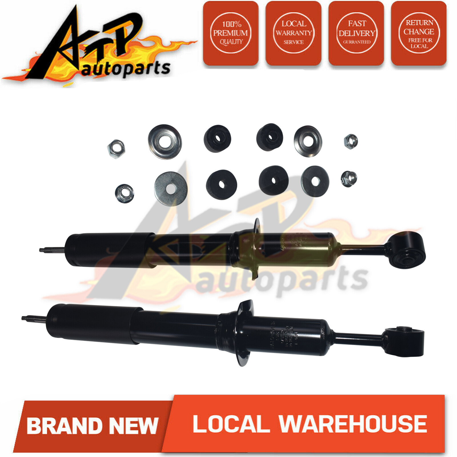 2PCS Front Shock Absorbers for Toyota Prado 120 Series RZJ KZJ KDJ GRJ ...