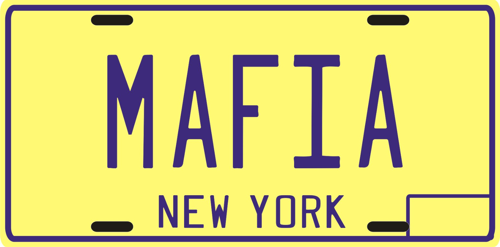 Mafia 1980's New York Metal License Plate | eBay