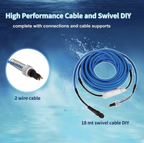 9995861-DIY Cable w/ Swivel 2 Wire, 60ft for Dolphin Robotic Pool ...