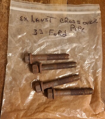 1932 33 34 orginial ford exhaust crossover pipe bolts lot | eBay