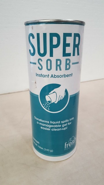FRESH PRODUCTS Super-Sorb Liquid Spill Absorbent Powder Lemon-Scent 12 ...