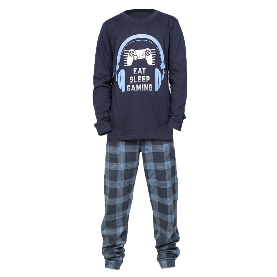 Kids Unisex Boys Girls Long Camo Cotton Gamer Gaming Pyjamas PJ Sets 5 ...