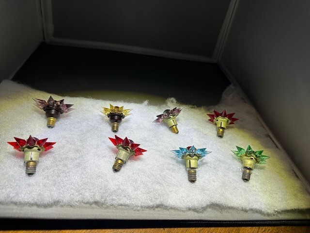 8 Vintage 1940’s Matchless Wonder Star Bulbs, Lucite, Acrylic , Xtra ...