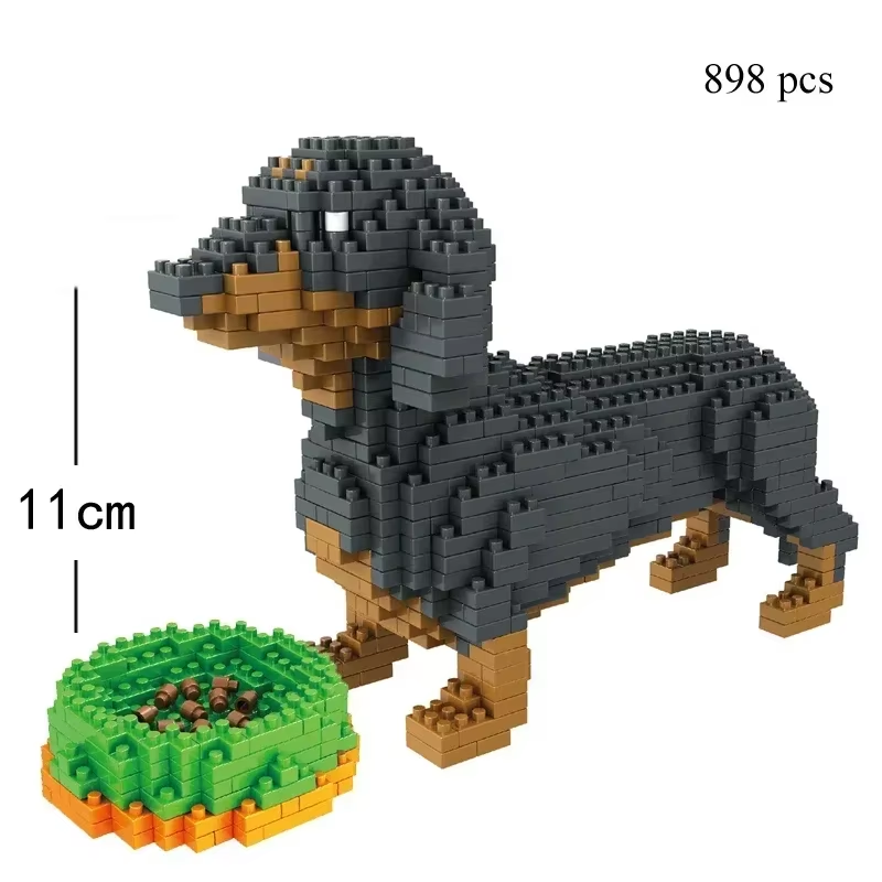 Yorkshire Terrier Dogs Model Micro Mini Building Blocks: Educational ...