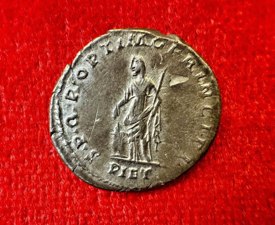 Trajan AR Silver Denarius 98–117 AD • Pietas Reverse • Roman Empire | eBay