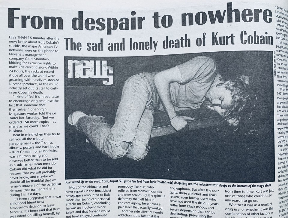 KURT COBAIN Nirvana NME Magazine APRIL 1994 TRIBUTE ISSUE Courtney Love ...