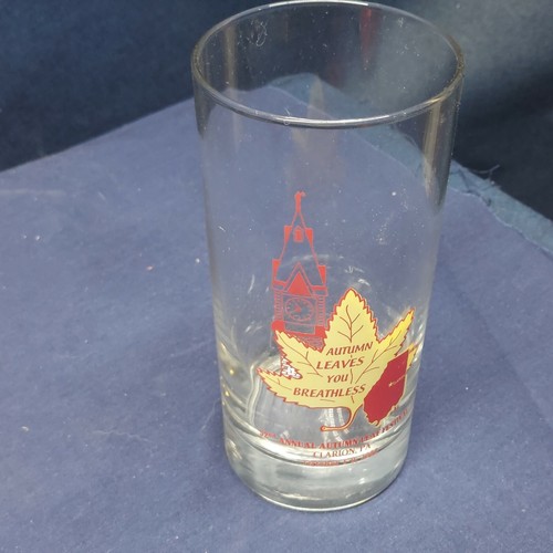 Vintage Collector's Souvenir Glass Clarion, PA 52nd Annual Autumn Leaf ...