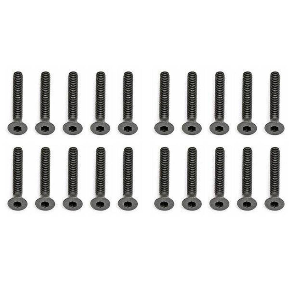 Associated 25204 Flat Head Hex Screw M3x16mm (20) RC8.2 ProLite Rival ...