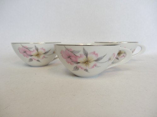 Sango Japan Fine China Dogwood Floral Gold Rimmed Tea Cup Set of 3 | eBay