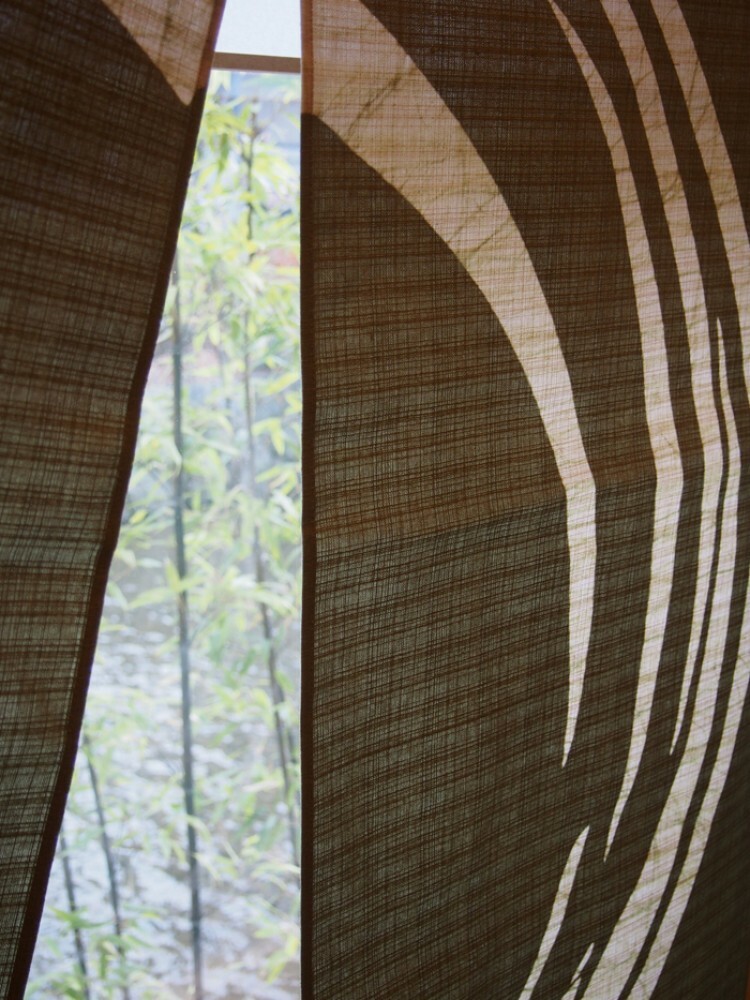 Kyoto Enso Maru Pattern Noren Door curtain Roketsu dye LightGreen ...